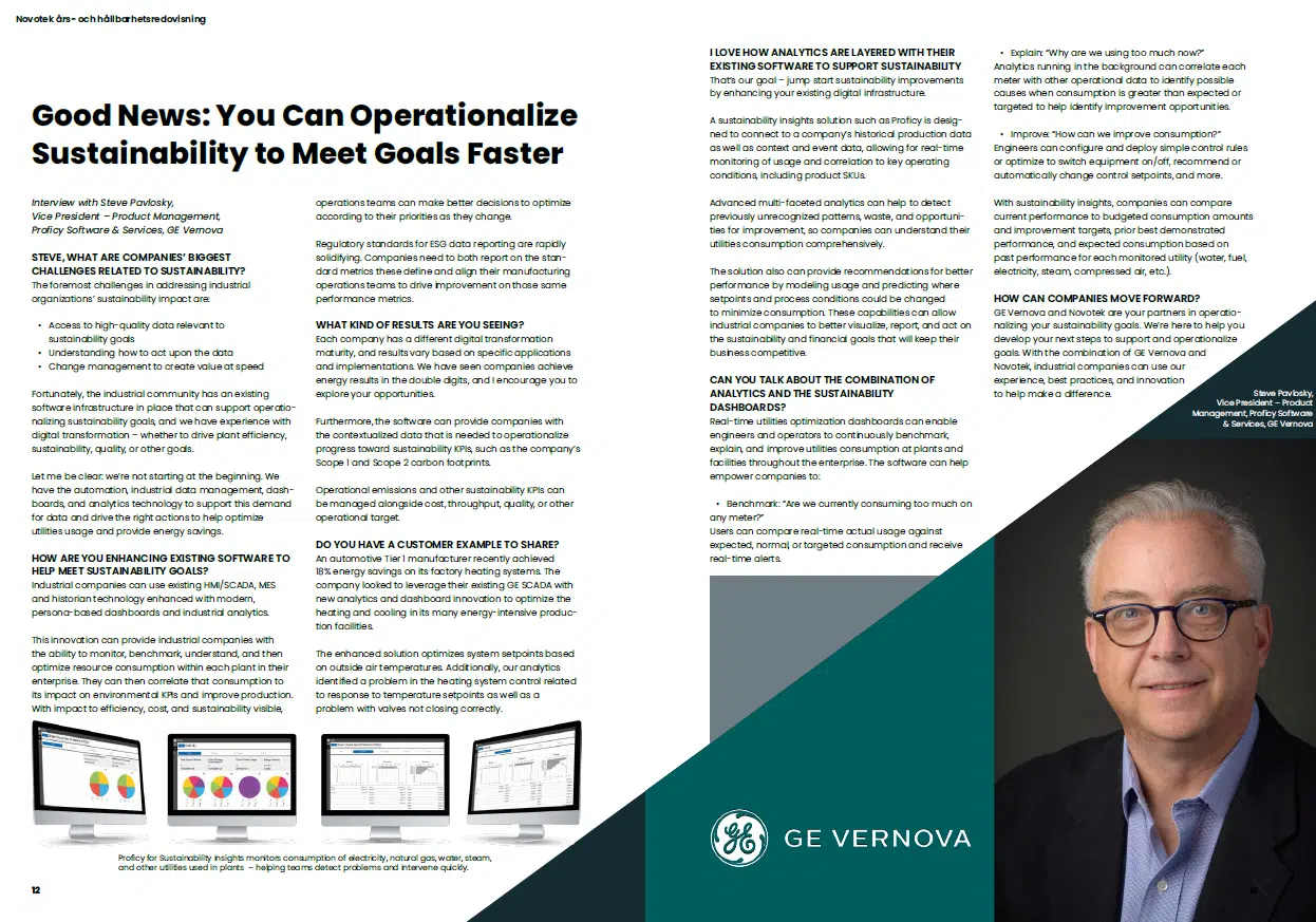 Operationalize Sustainability Faster - Novotek Group